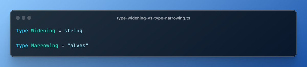 Type Narrowing vs Type Widening